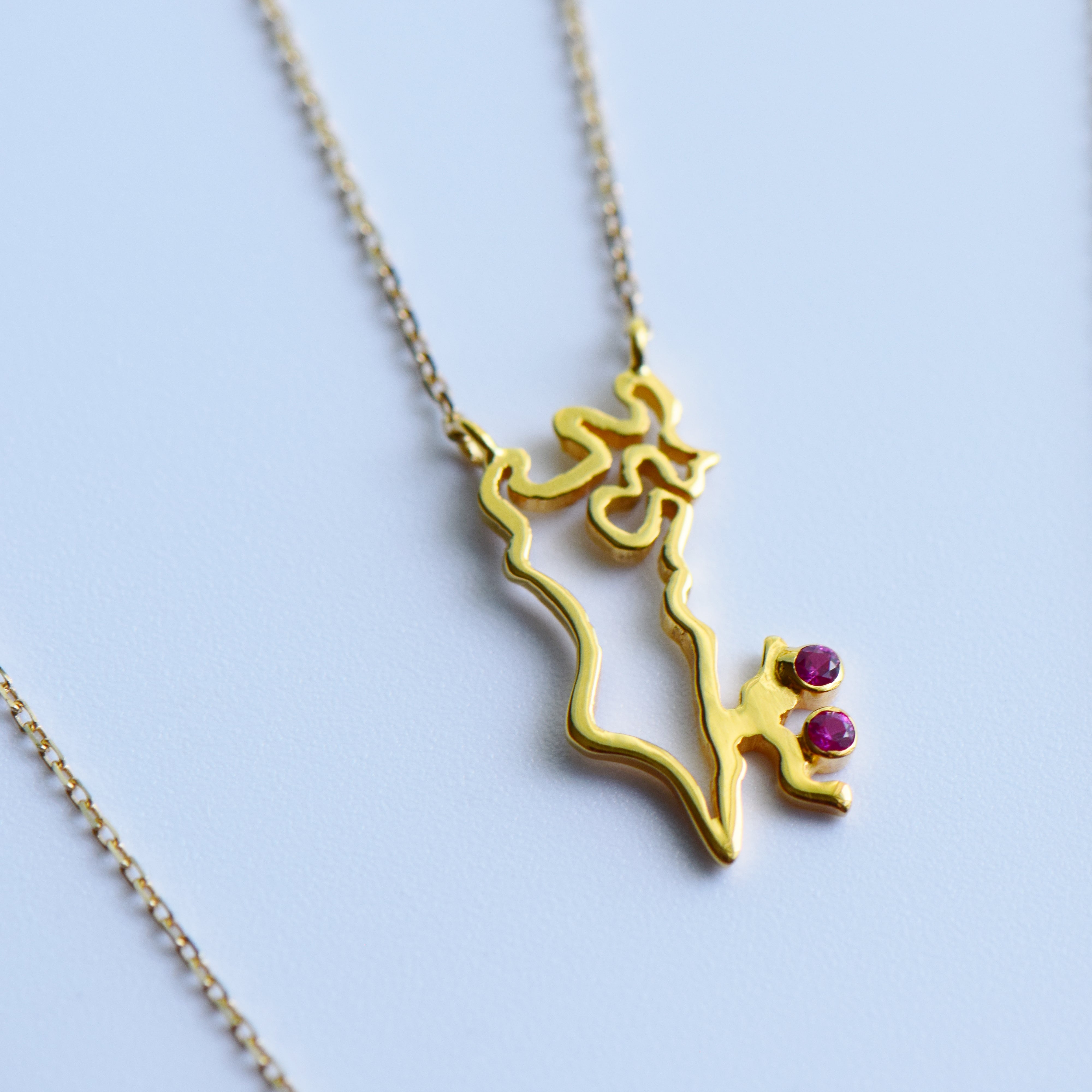 Bahrain Map Necklace – Malath Gallery Designs
