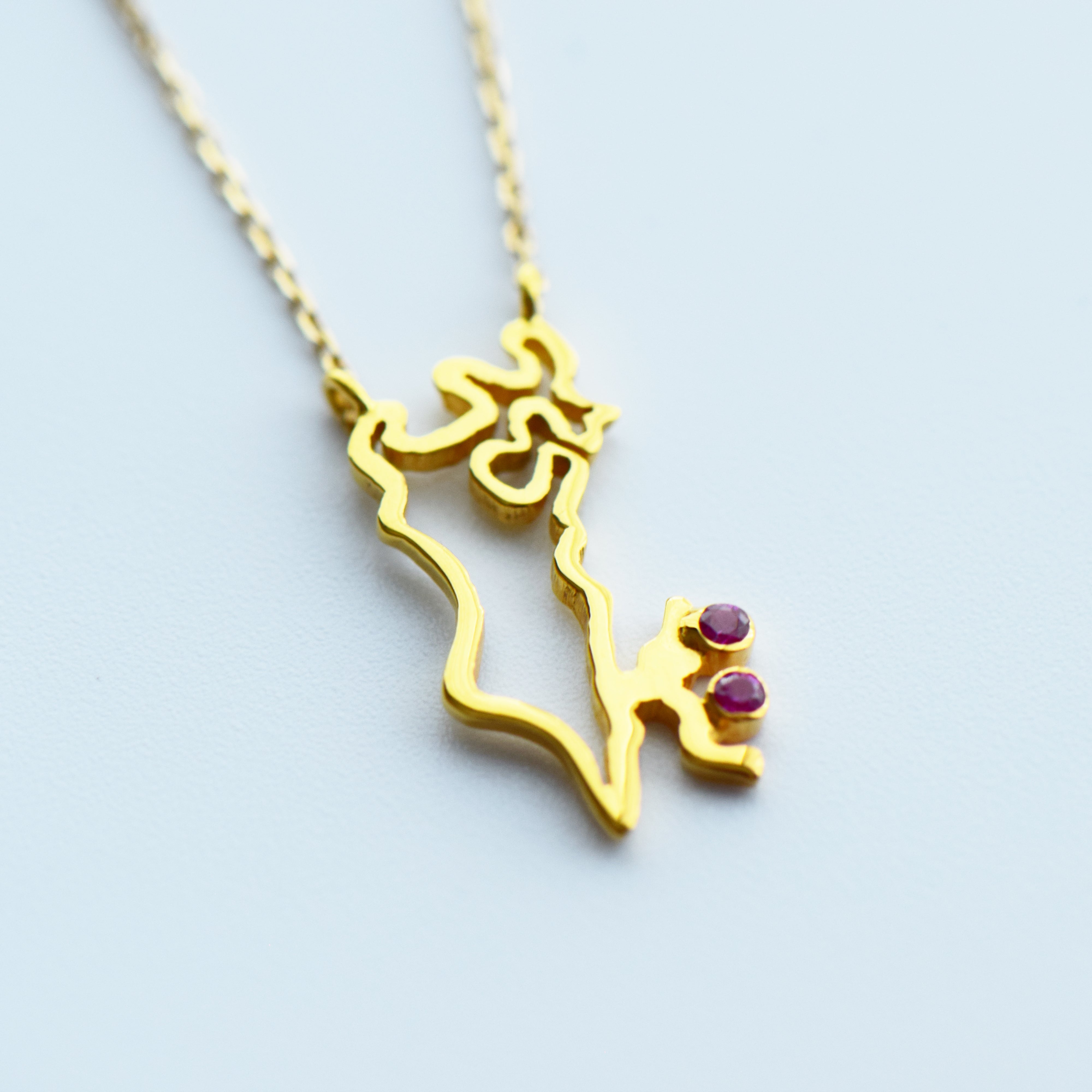 Bahrain Map Necklace – Malath Gallery Designs